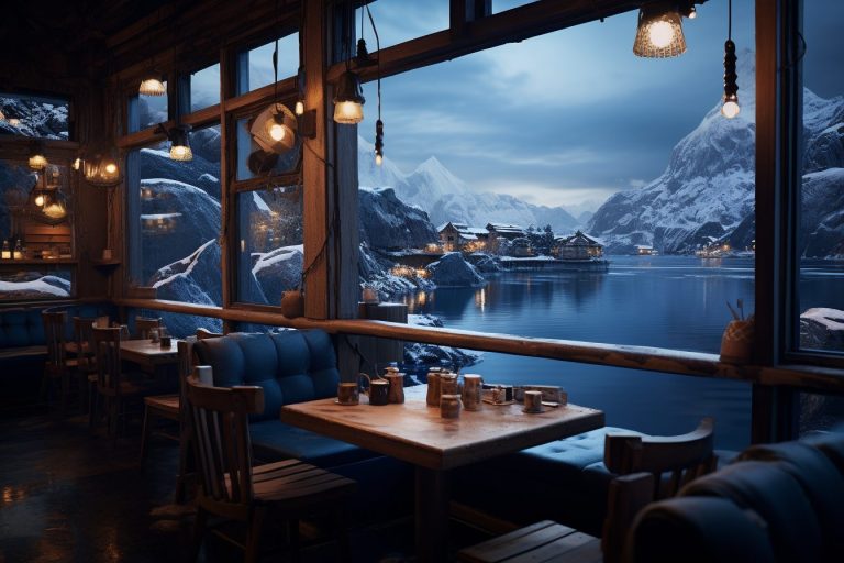 Cafes with Snow-Covered Landscape Views