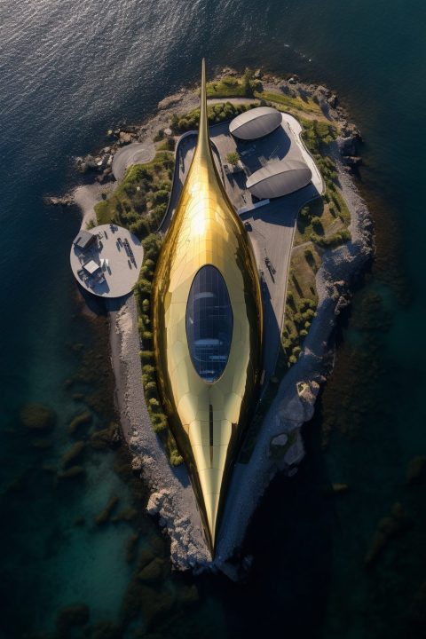 Futuristic Waterfront Buildings