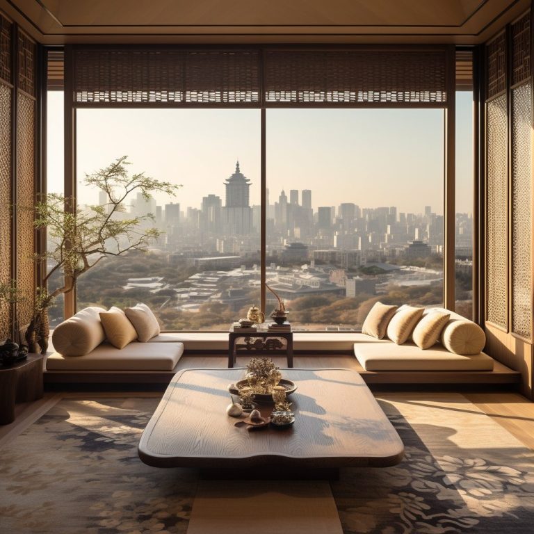 Japanese-Style Contemporary Apartments with Cityscape Views
