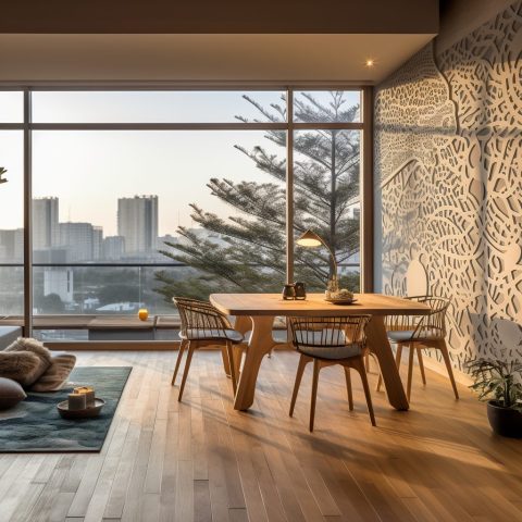 Japanese-Style Contemporary Apartments with Cityscape Views