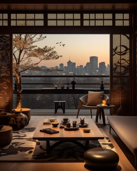 Japanese-Style Contemporary Apartments with Cityscape Views