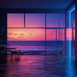 Neon Beach Houses with Amazing Ocean Views