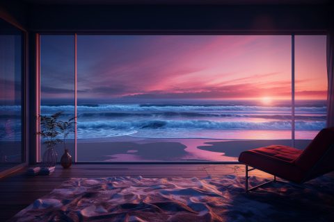 Neon Beach Houses with Amazing Ocean Views