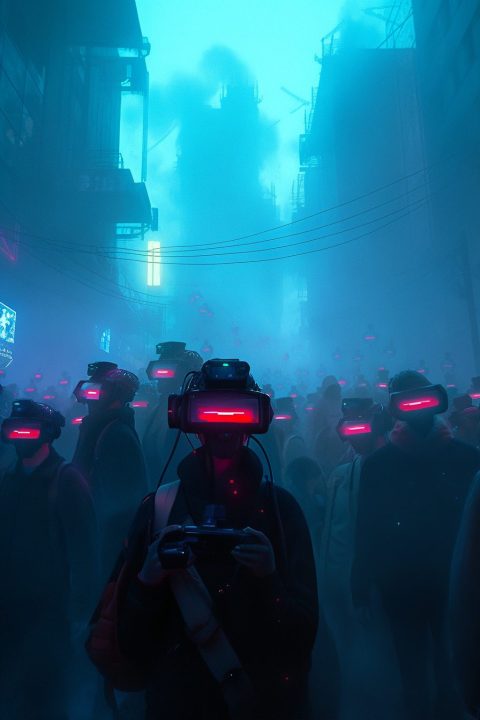 Reality or Virtual Reality – Dystopian Cyberpunk City