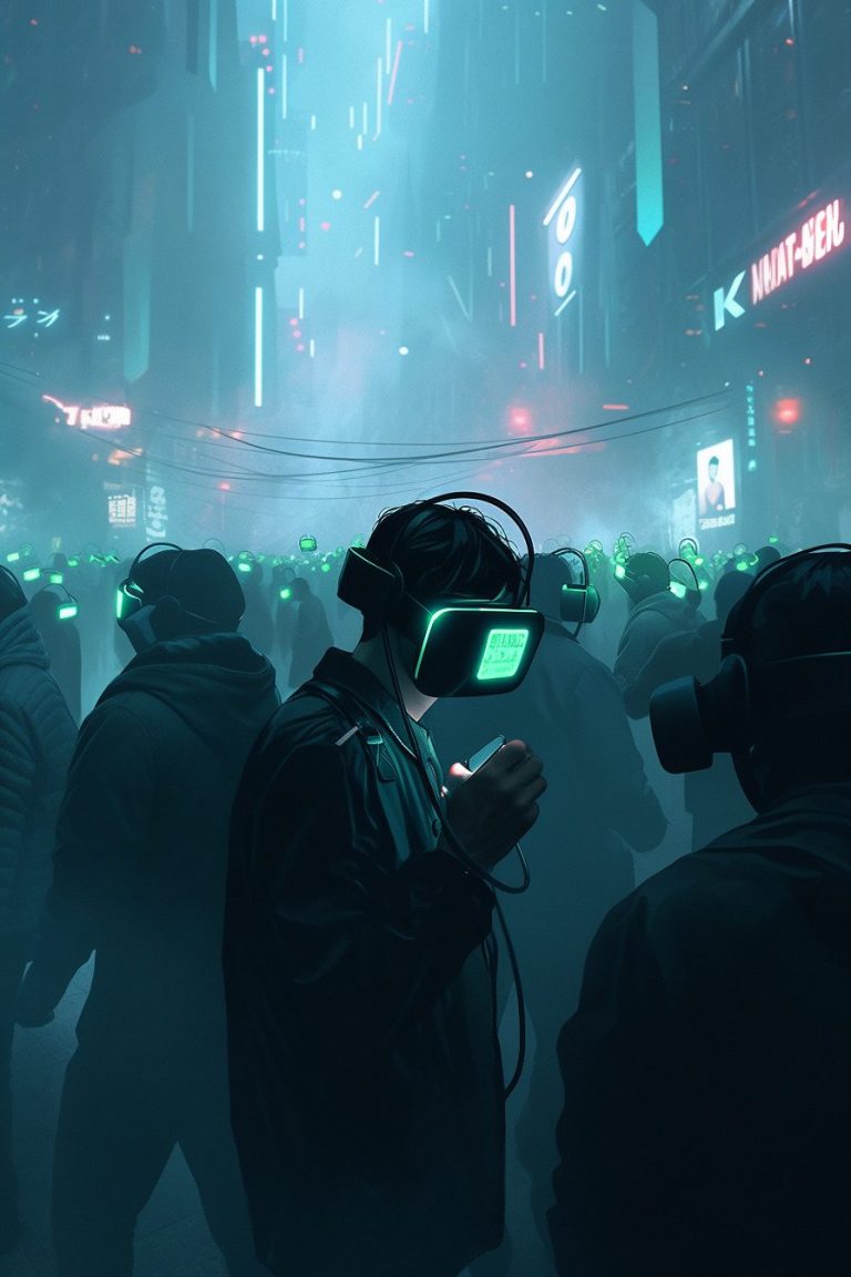 Reality or Virtual Reality – Dystopian Cyberpunk City