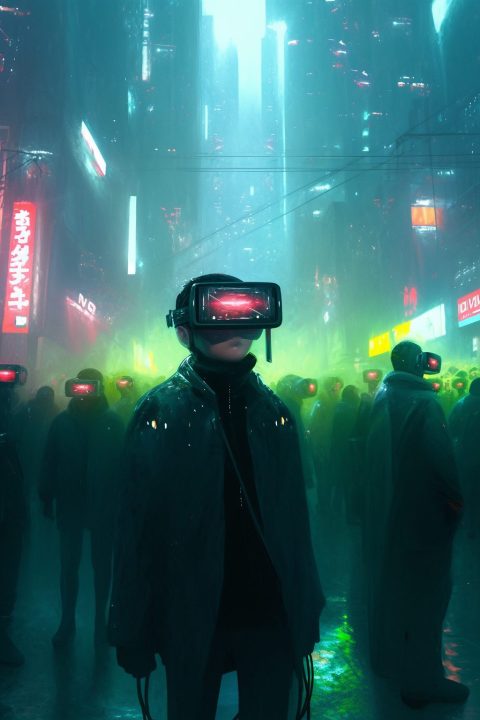 Reality or Virtual Reality – Dystopian Cyberpunk City