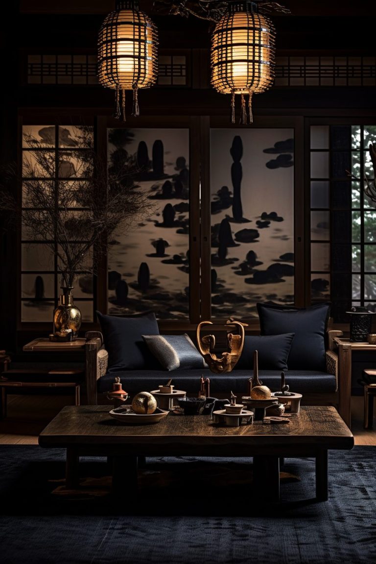 Traditional Japanese-Style Dark Wood Home Interior Designs