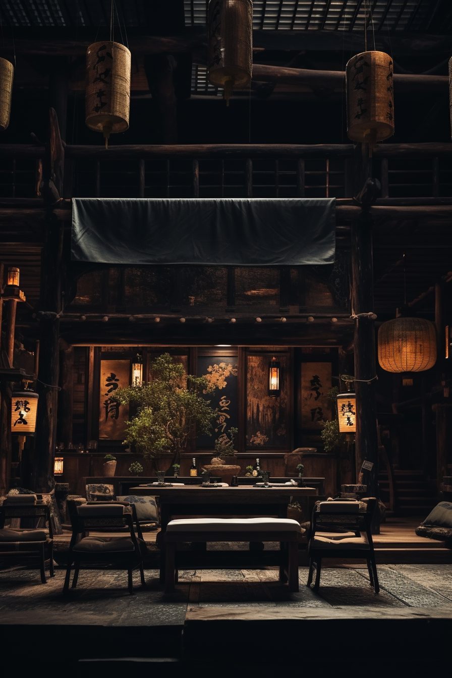 Dark Japanese Interior Design