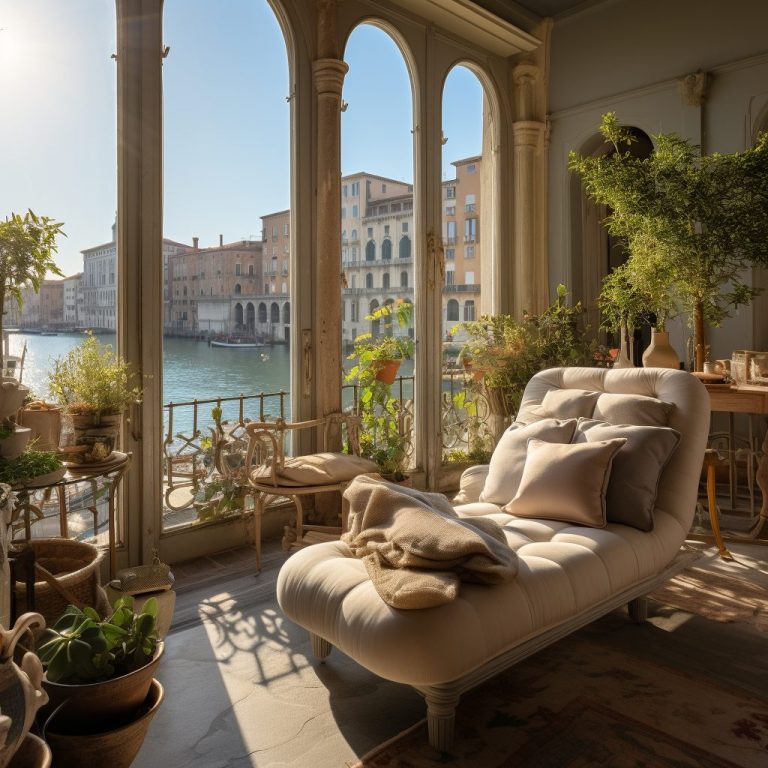 A Home in Italy with a View of Venice River