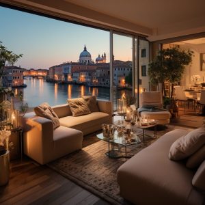 A Home in Italy with a View of Venice River