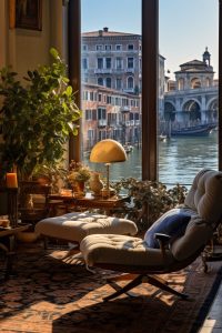 A Home in Italy with a View of Venice River