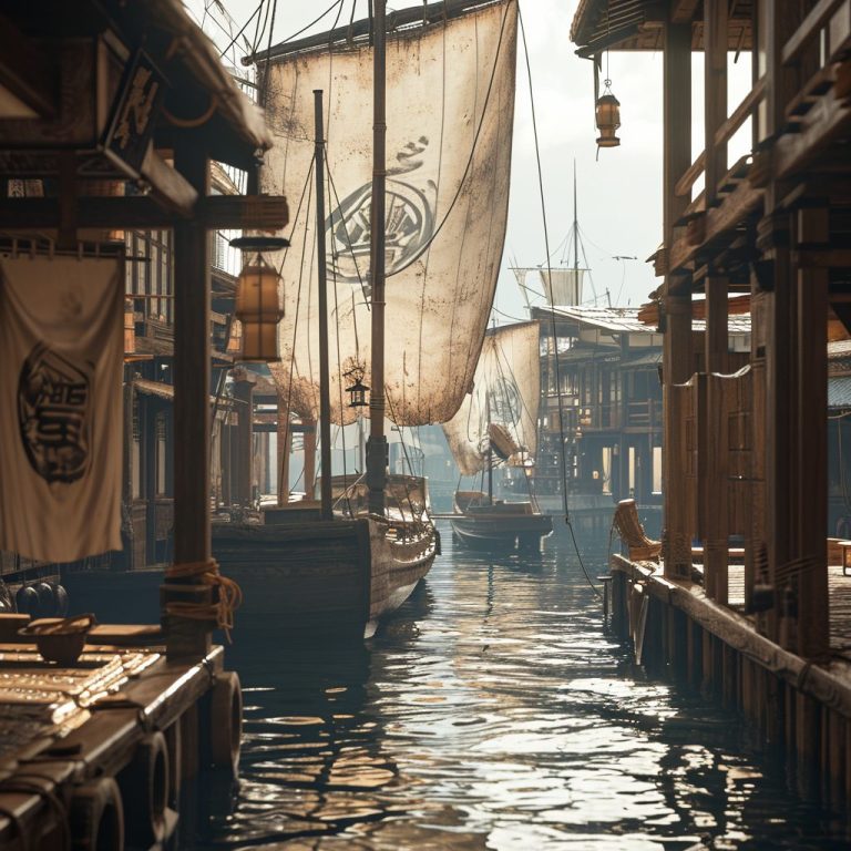 An Old Traditional Japanese Port Town