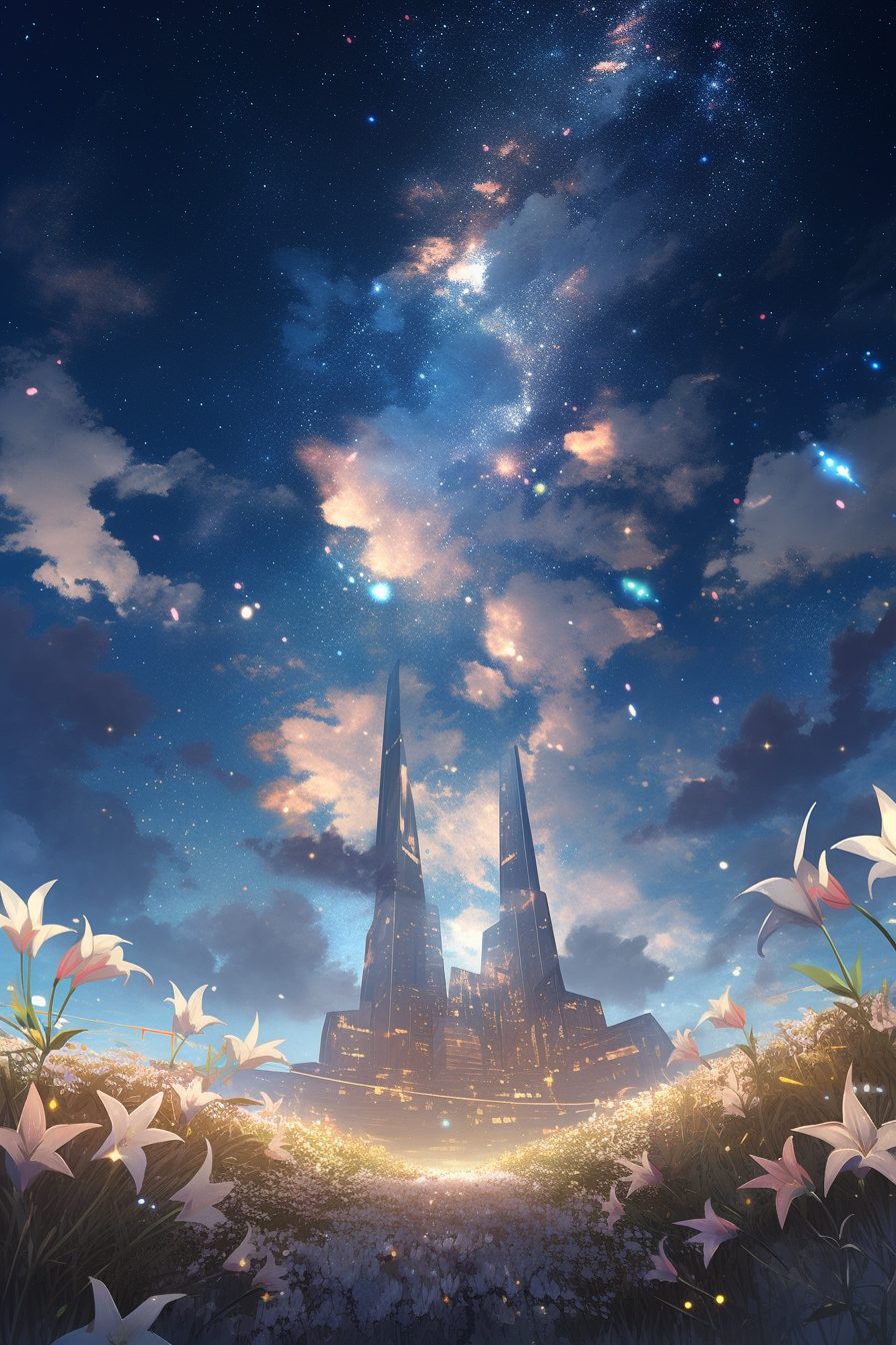 Buildings Between the Flowers and Stars