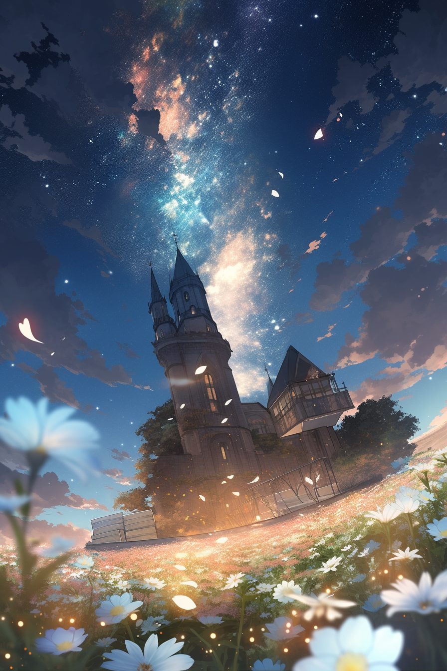 Buildings Between the Flowers and Stars