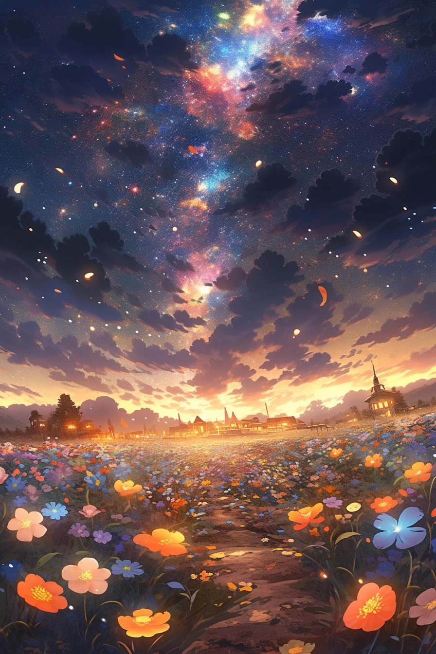 Buildings Between the Flowers and Stars