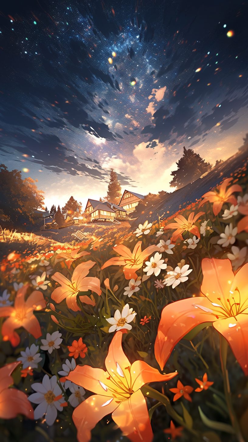 Buildings Between the Flowers and Stars