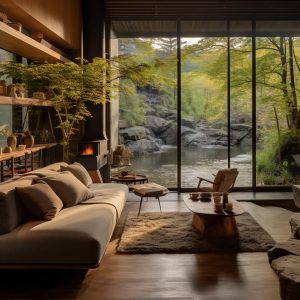Contemporary House Interior Designs with a River View