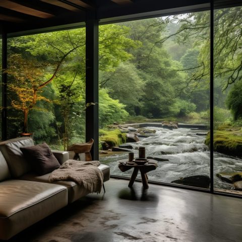 Contemporary House Interior Designs with a River View