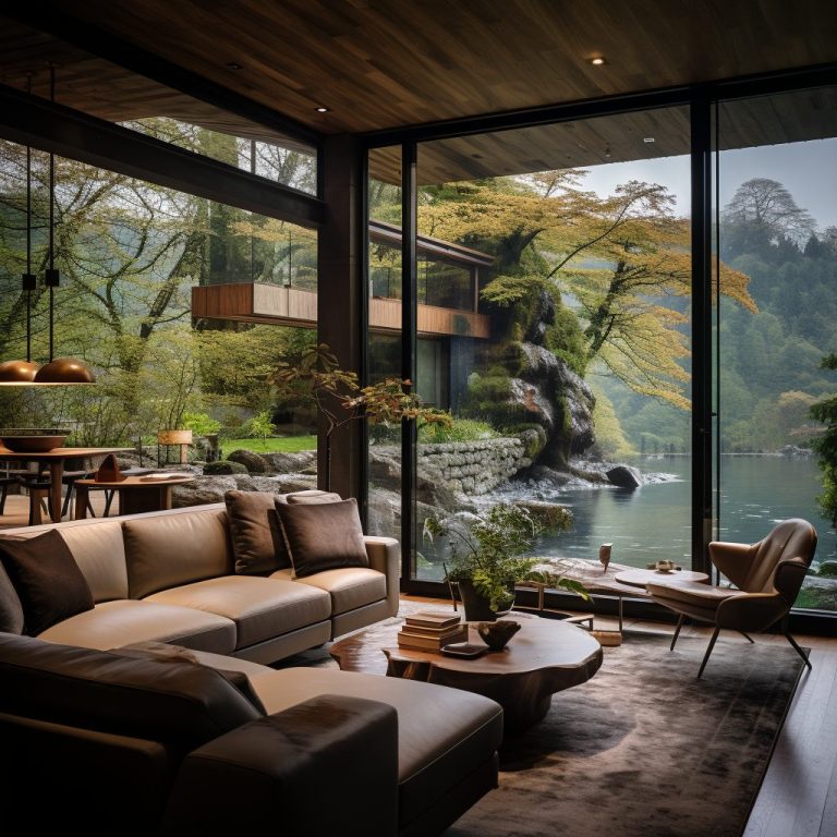 Contemporary House Interior Designs with a River View