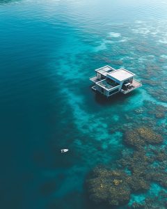 Modern Waterside Houses with Beautiful Blue Sea Views