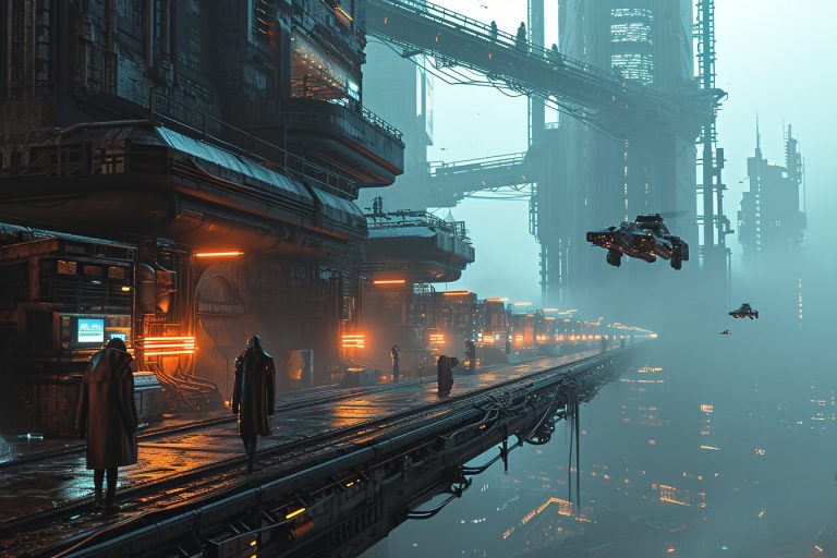The Futuristic Architecture Design of Cyberpunk City