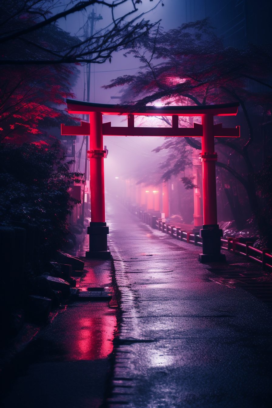 The Torii Gates – Neon Noir Aesthetics