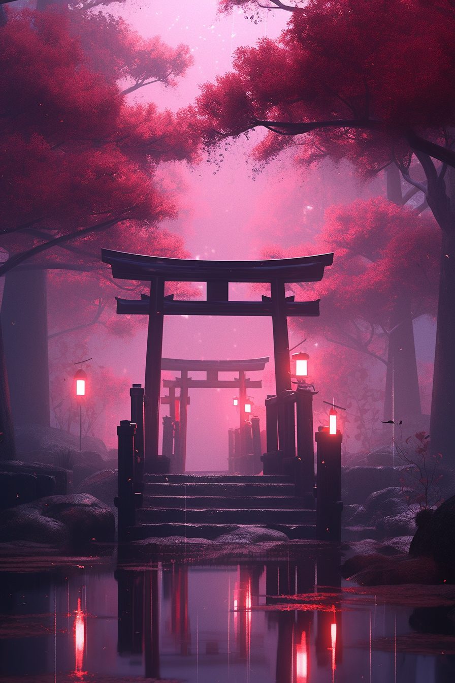 The Torii Gates – Neon Noir Aesthetics