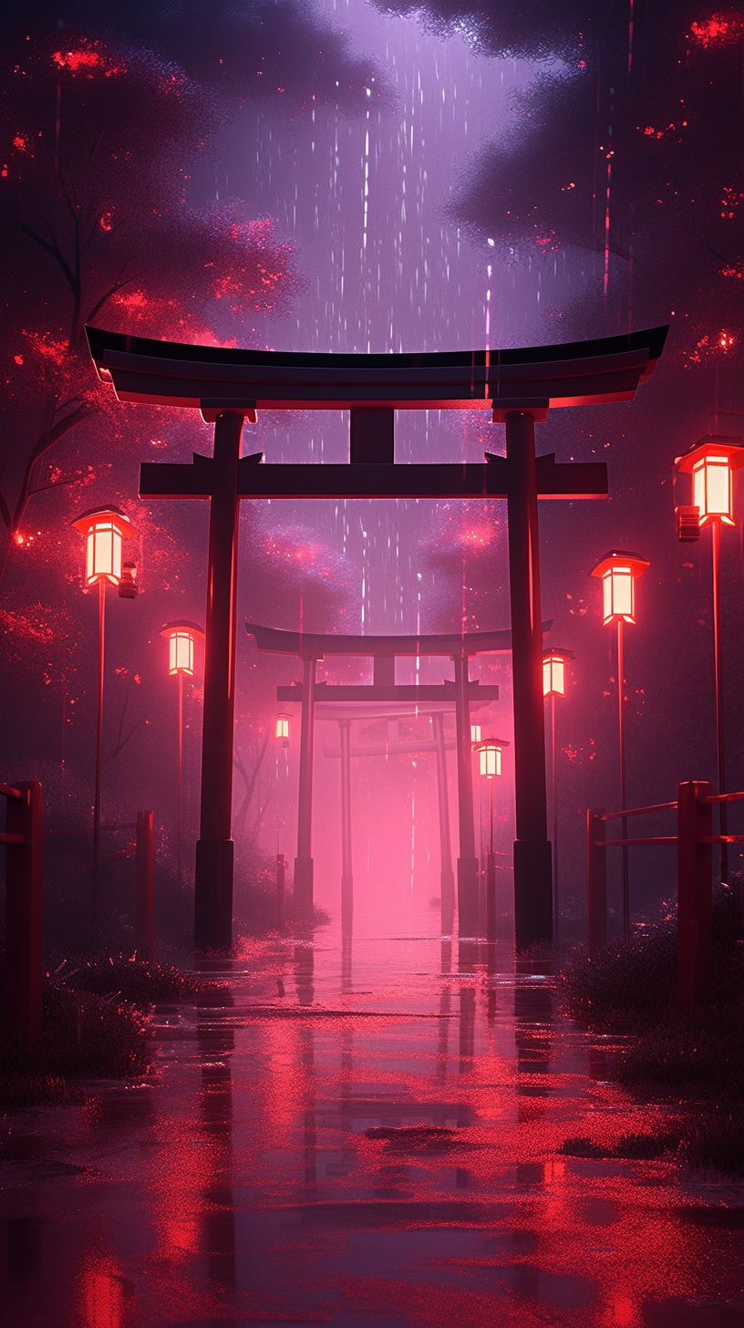 The Torii Gates – Neon Noir Aesthetics