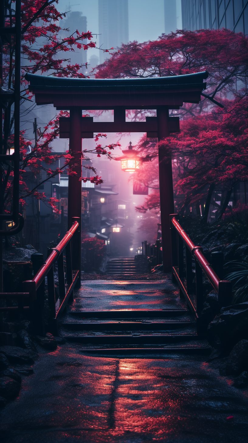 The Torii Gates – Neon Noir Aesthetics