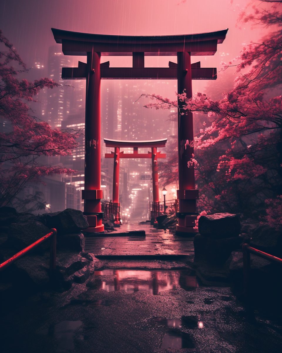 The Torii Gates – Neon Noir Aesthetics