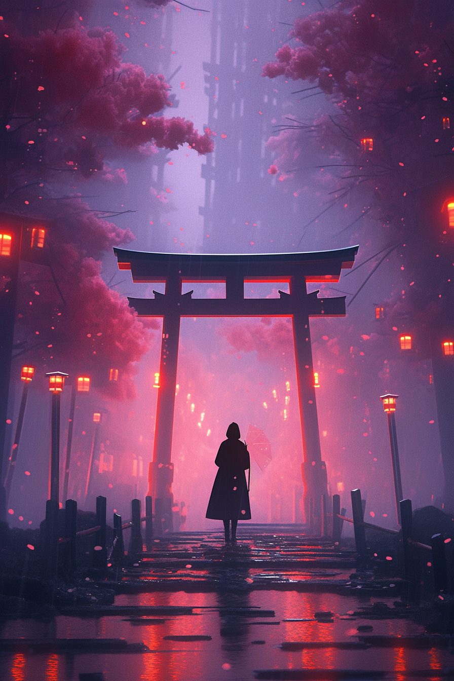 The Torii Gates – Neon Noir Aesthetics