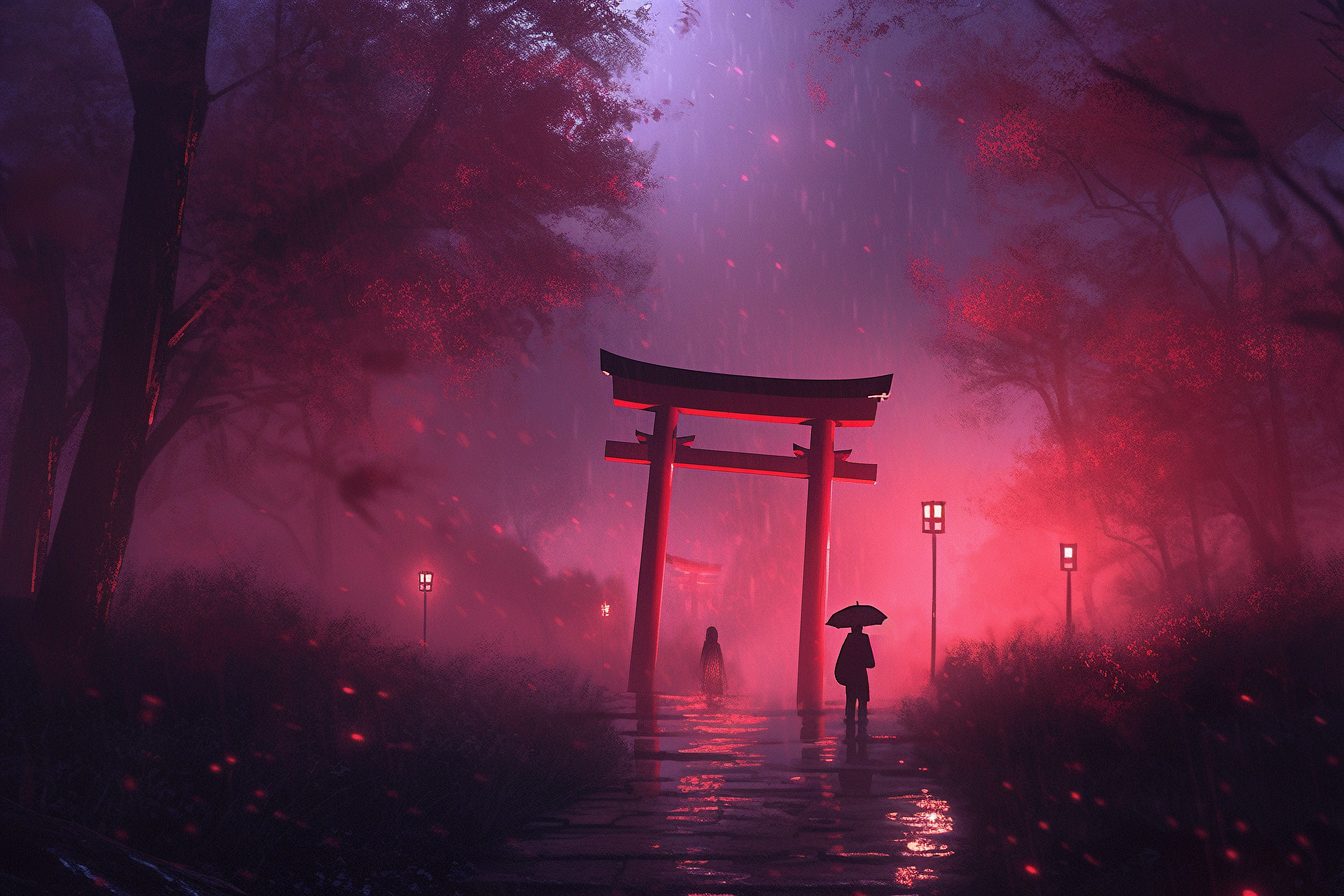 The Torii Gates – Neon Noir Aesthetics
