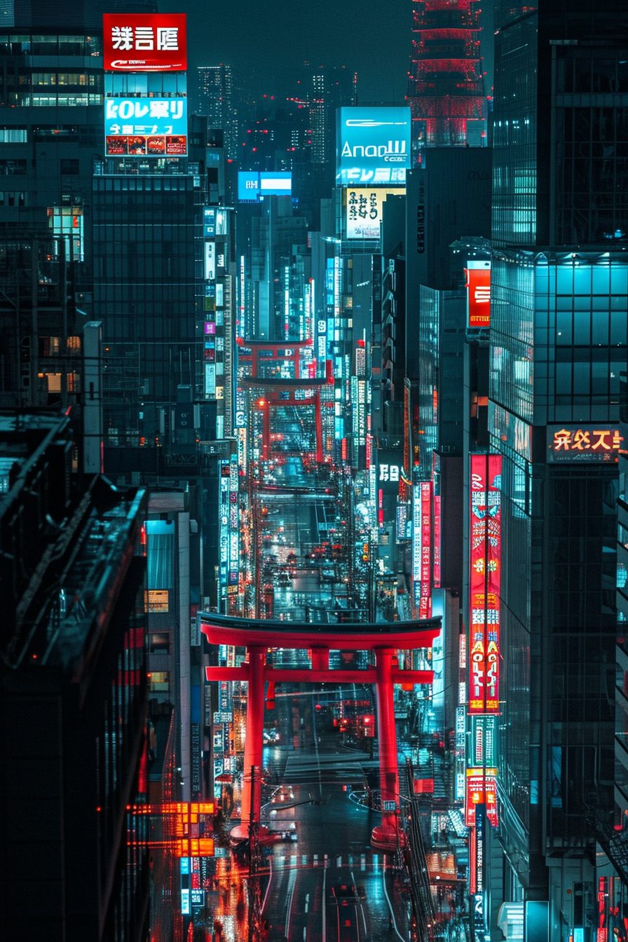 The Torii Gates of Neo Tokyo City