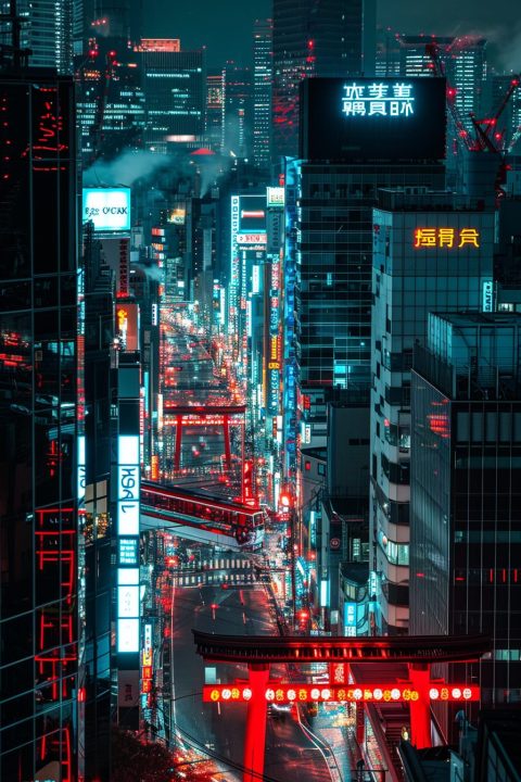The Torii Gates of Neo Tokyo City