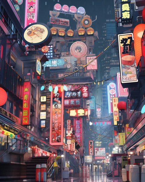 The Vivid Colors of Osaka Streets