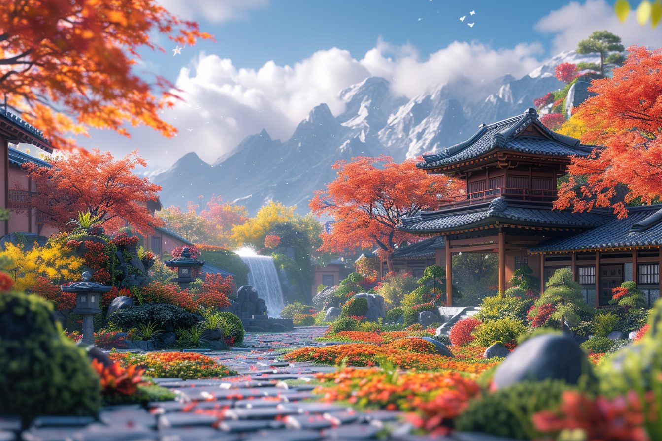 Japanese Gardens with Beautiful Landscape Views