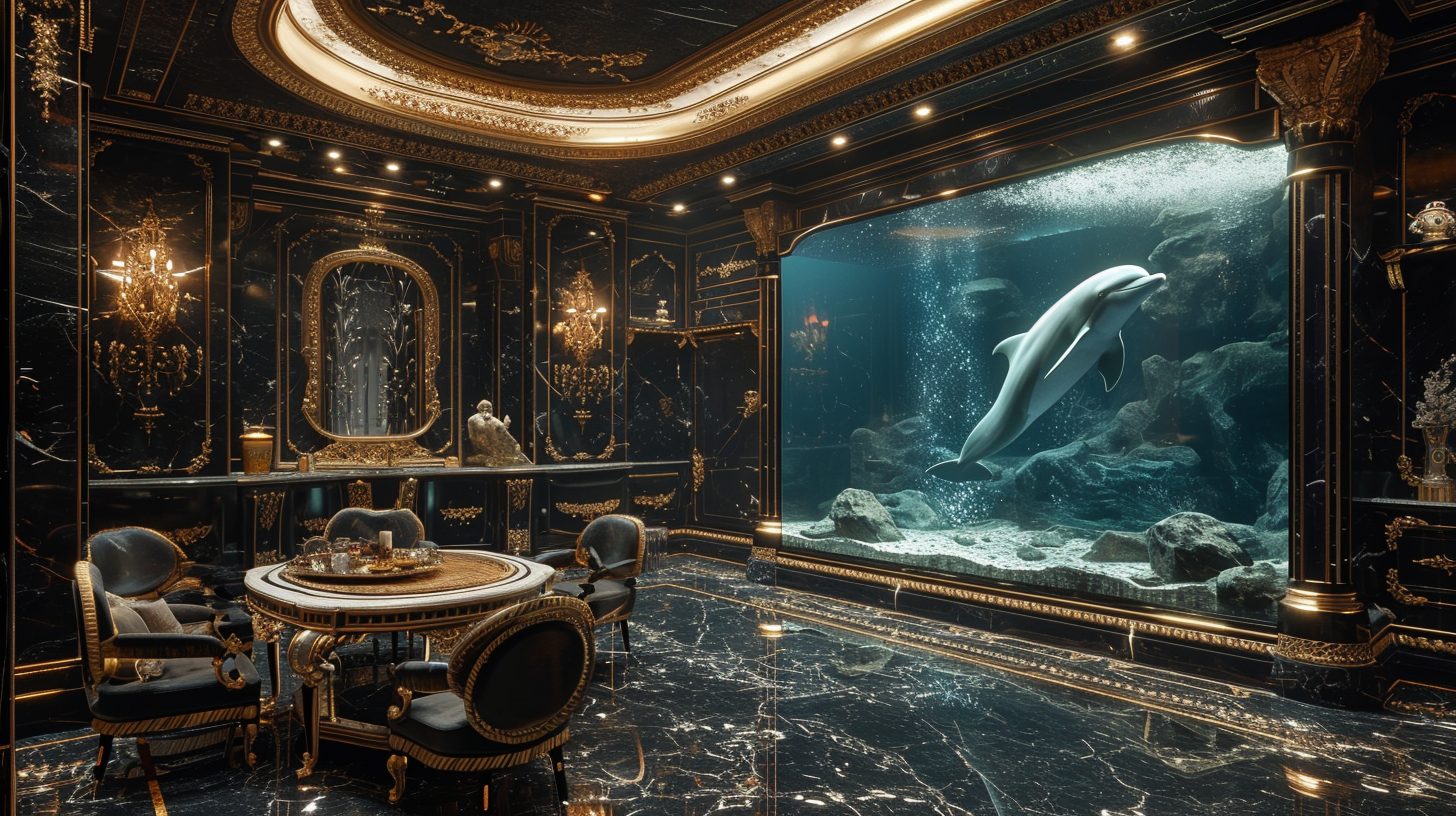 Luxurious Home Interiors with an Amazing Aquarium