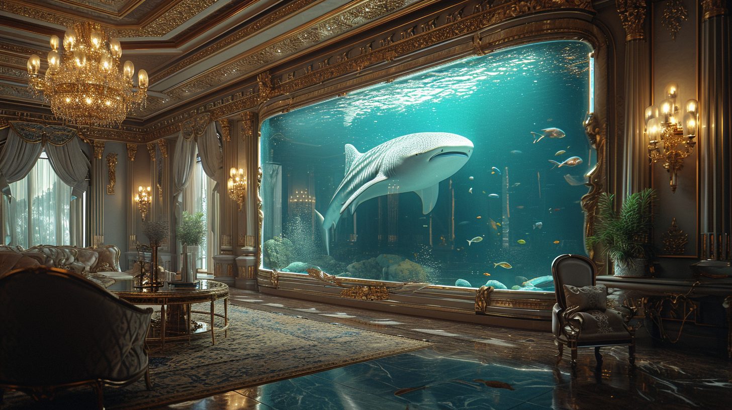 Luxurious Home Interiors with an Amazing Aquarium