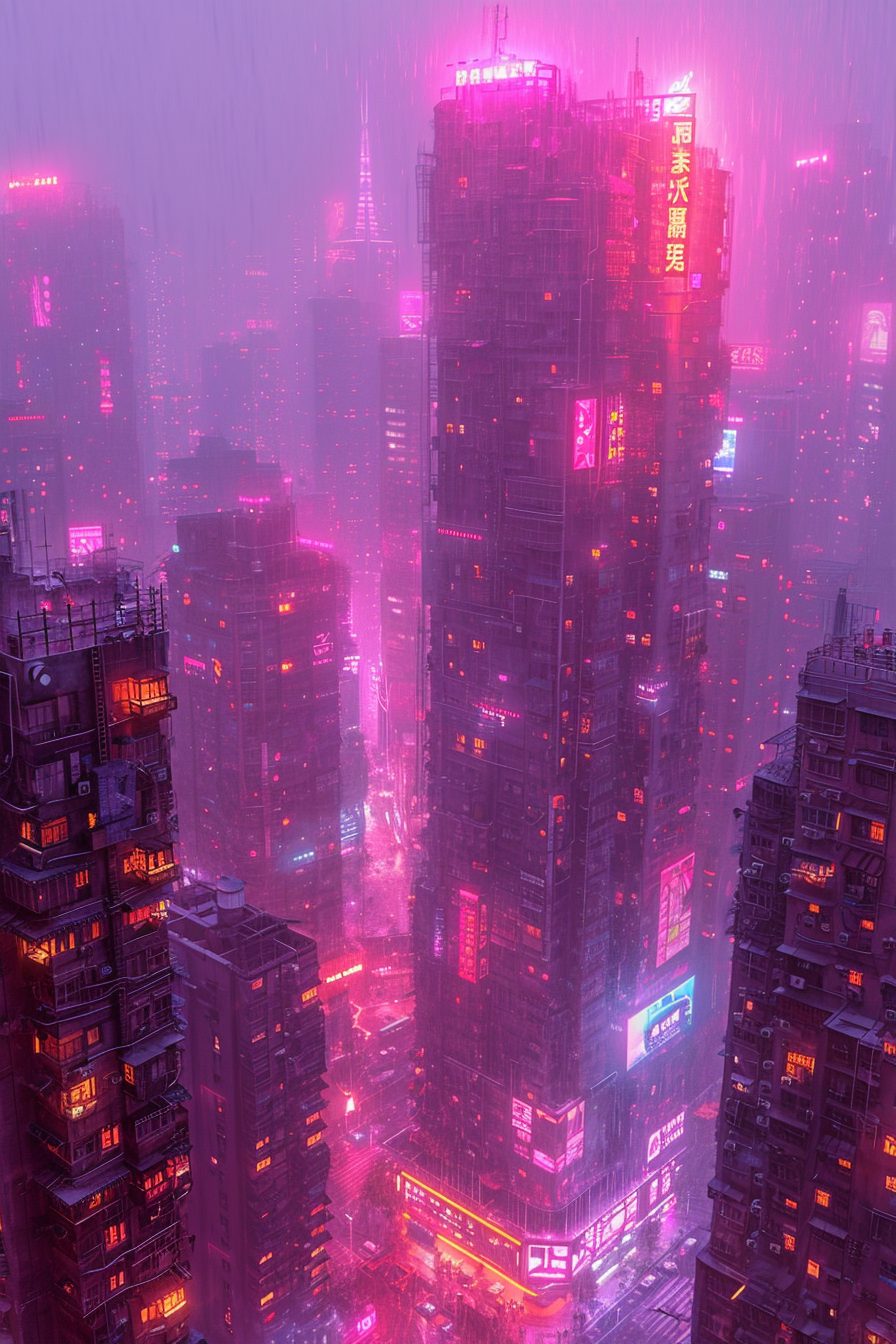 The Mega Buildings of Cyberpunk City