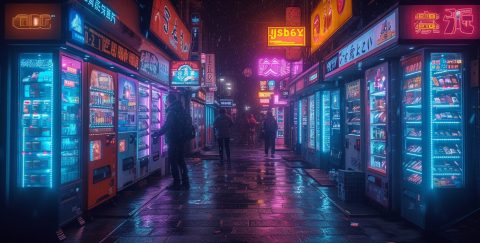 Vending Machines of Cyberpunk City
