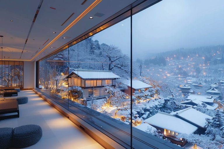 Modern Japanese-Style Homes with Snowy Views