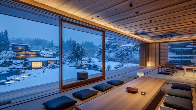 Modern Japanese-Style Homes with Snowy Views