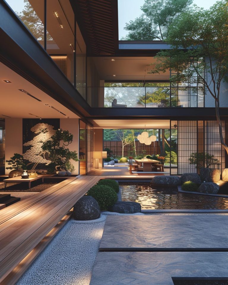 Modern Japanese House Plans With Courtyard