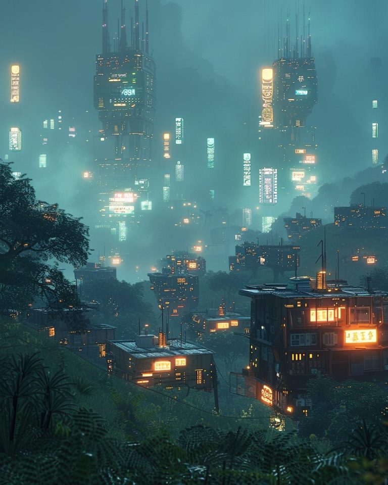 The Houses Outside of Cyberpunk City
