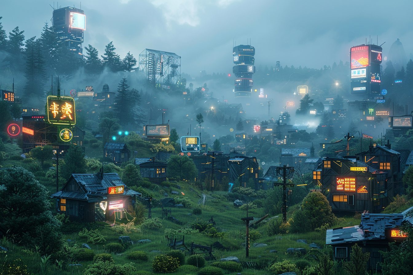 The Houses Outside of Cyberpunk City