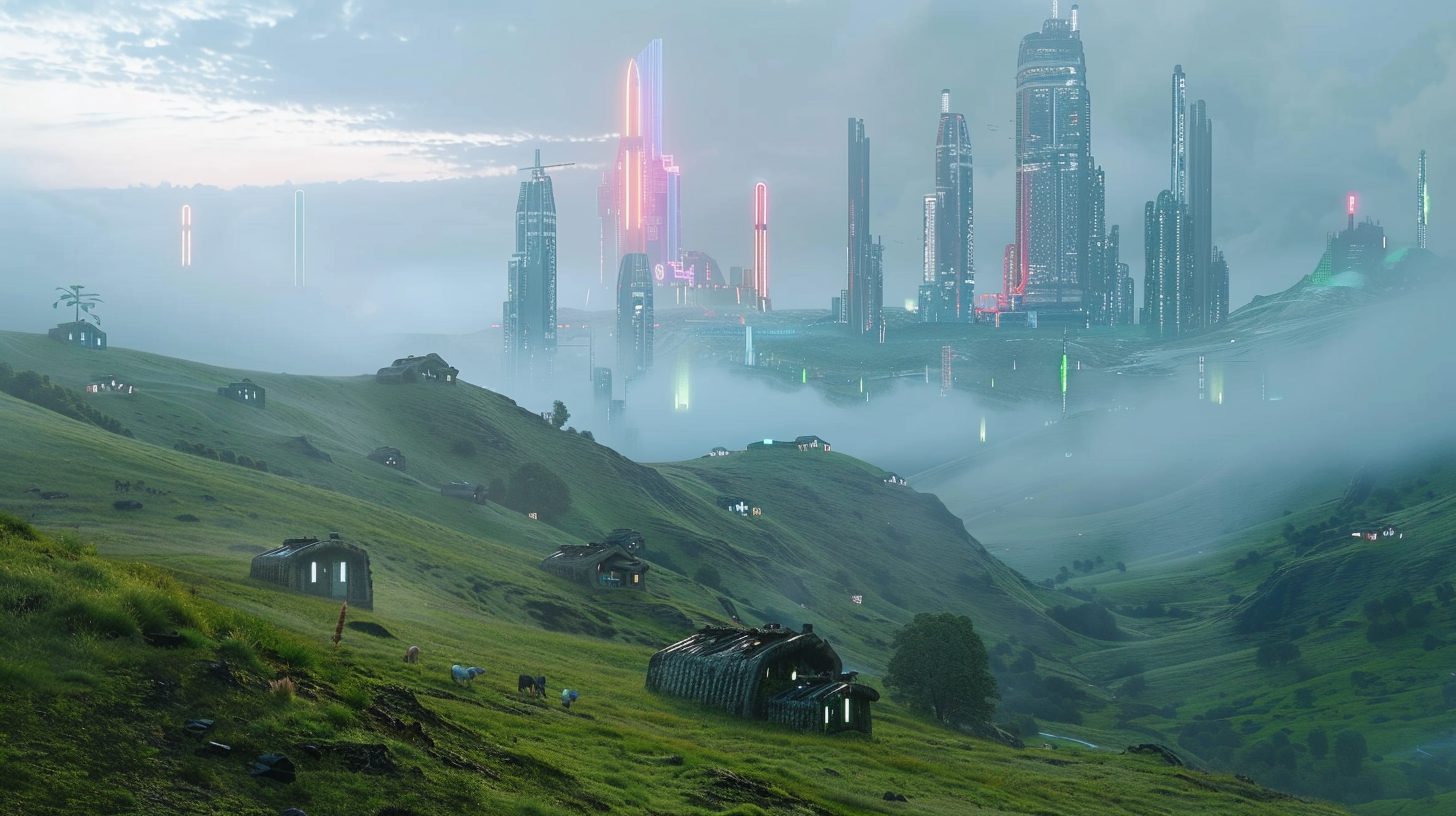 The Houses Outside of Cyberpunk City
