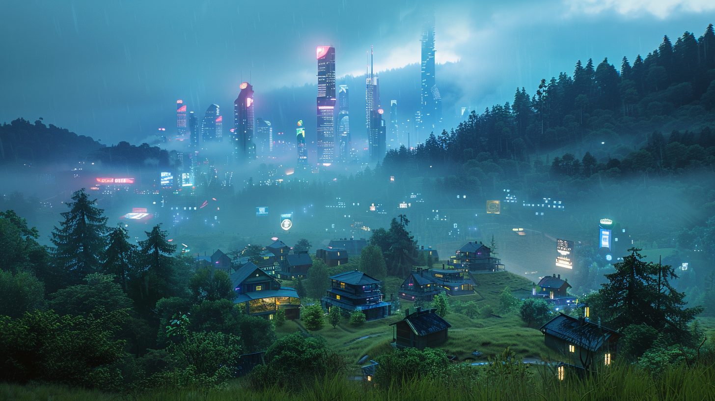 The Houses Outside of Cyberpunk City
