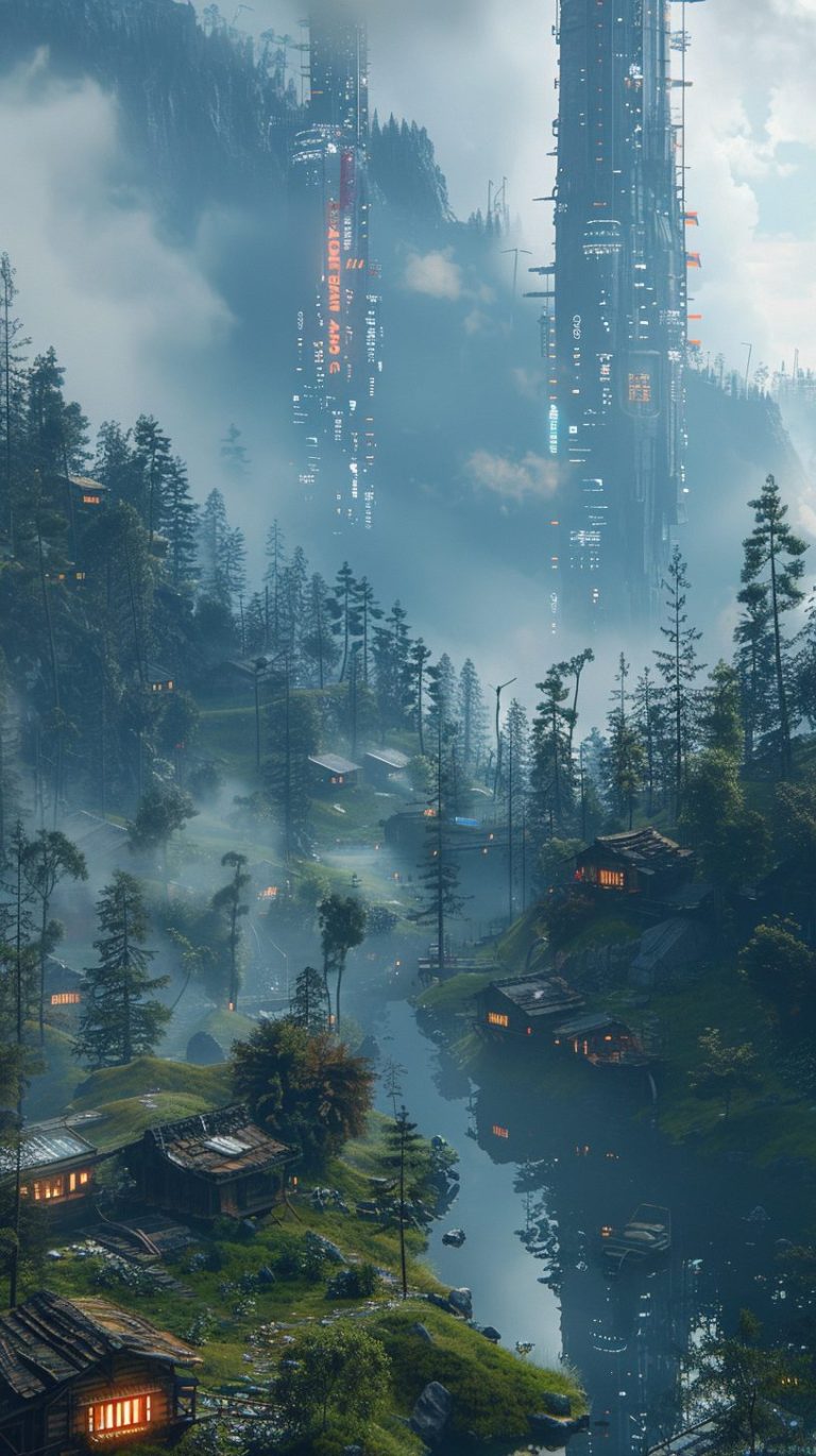The Houses Outside of Cyberpunk City