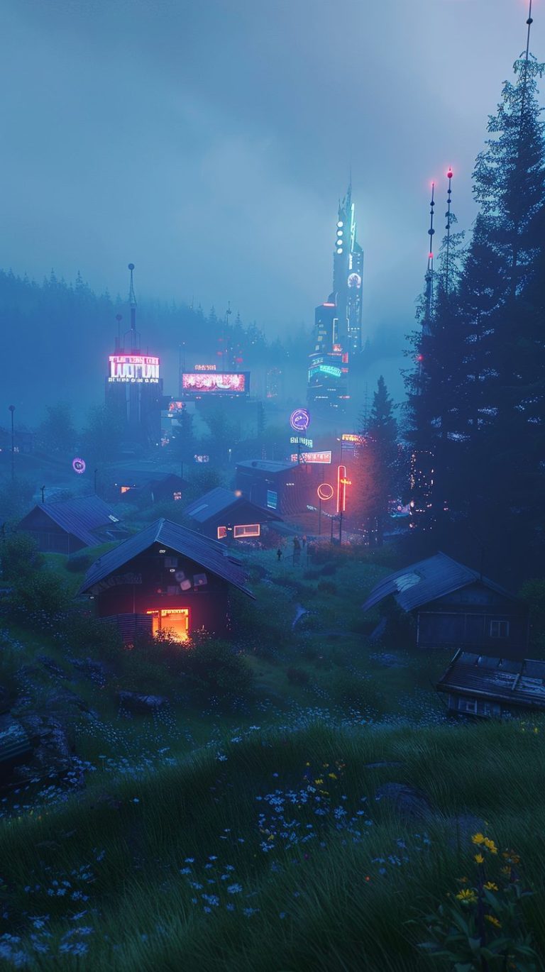 The Houses Outside of Cyberpunk City