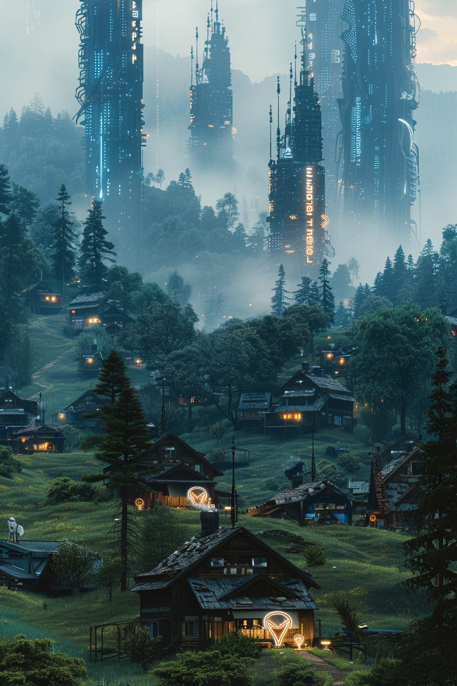 The Houses Outside of Cyberpunk City